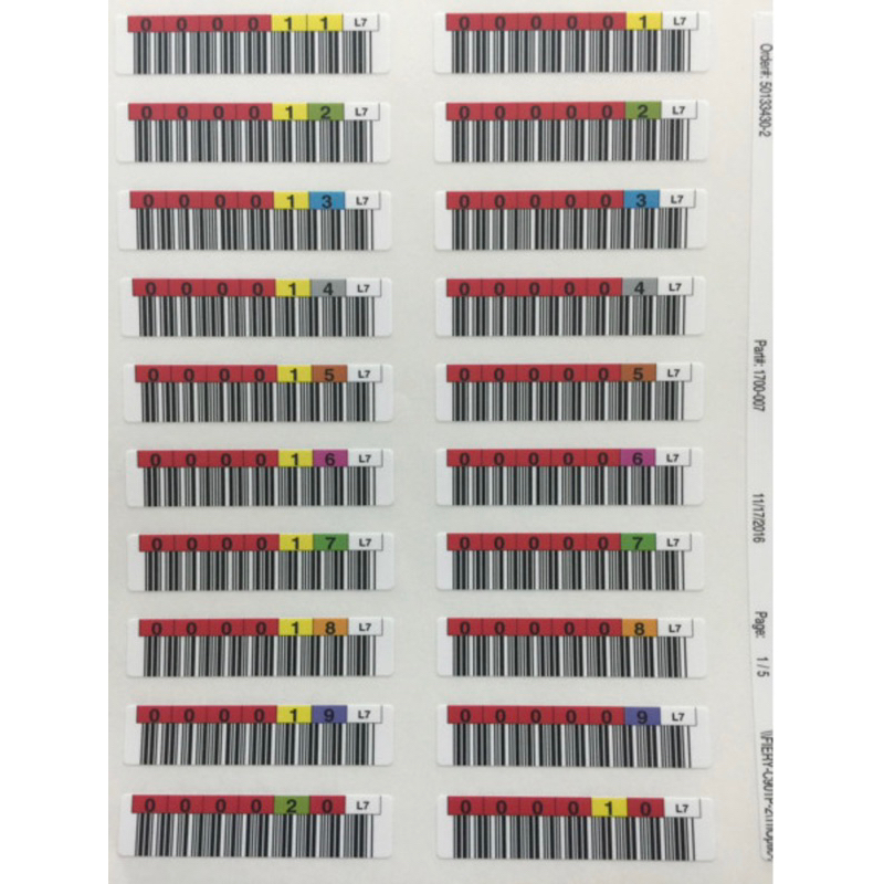 Jual [1700-007] EDP Barcode Ultrium LTO-7 (L7) 6 Character Horizontal ...
