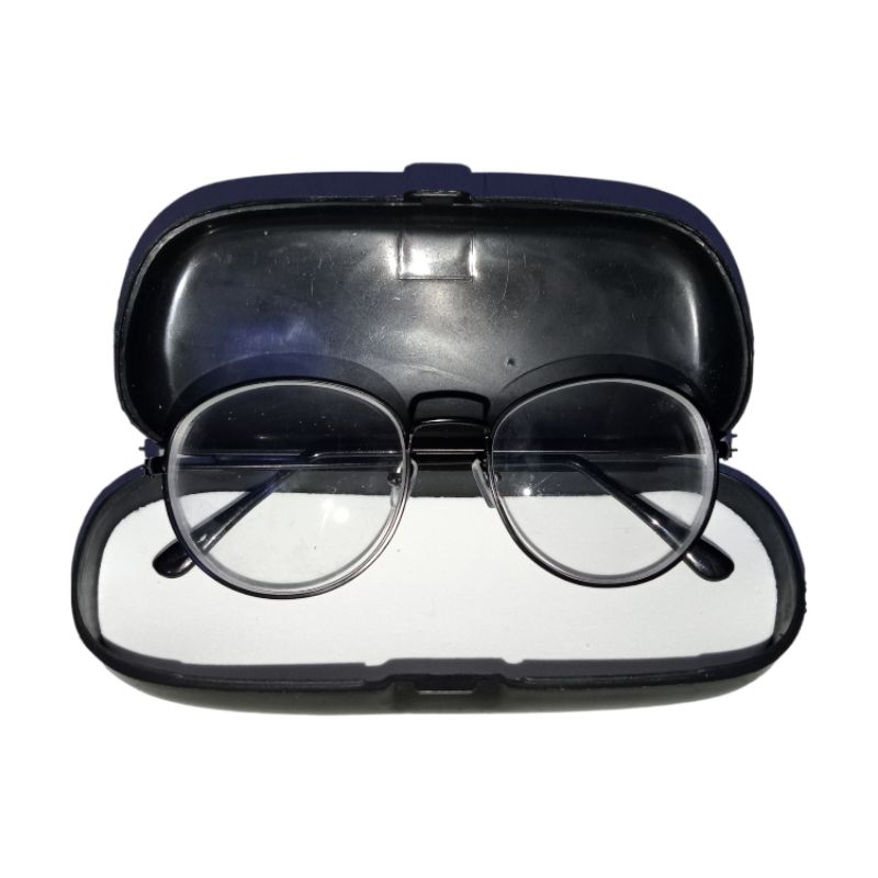 Jual KACAMATA RABUN JAUH MINUS 2,5 FRAME BESI KOREAN STYLE HITAM LENSA ...