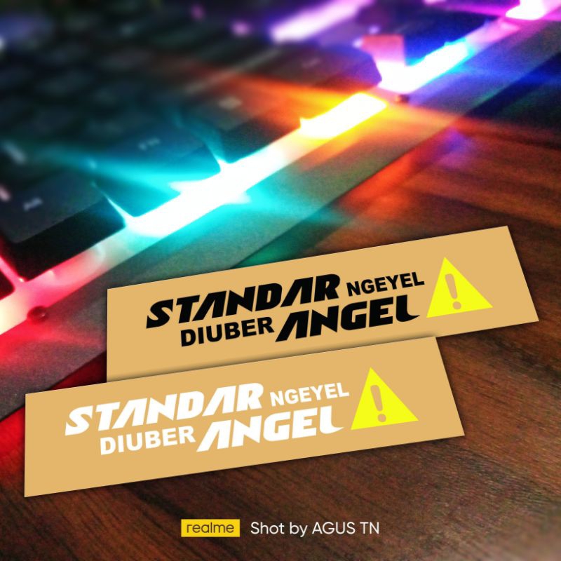 Jual STIKER STANDAR NGEYEL DIUBER ANGEL sticker cutting | Shopee Indonesia