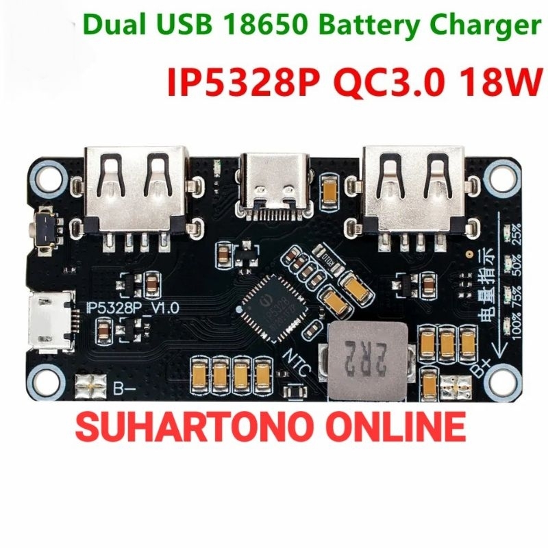 Jual IP5328P Module Powerbank Quick Charge 2 USB Fast Charging Qualcomm ...