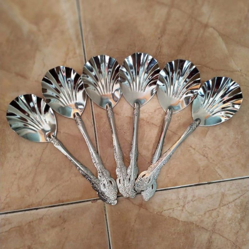 Jual Centong /sendok sayur stainless motif kerang | Shopee Indonesia