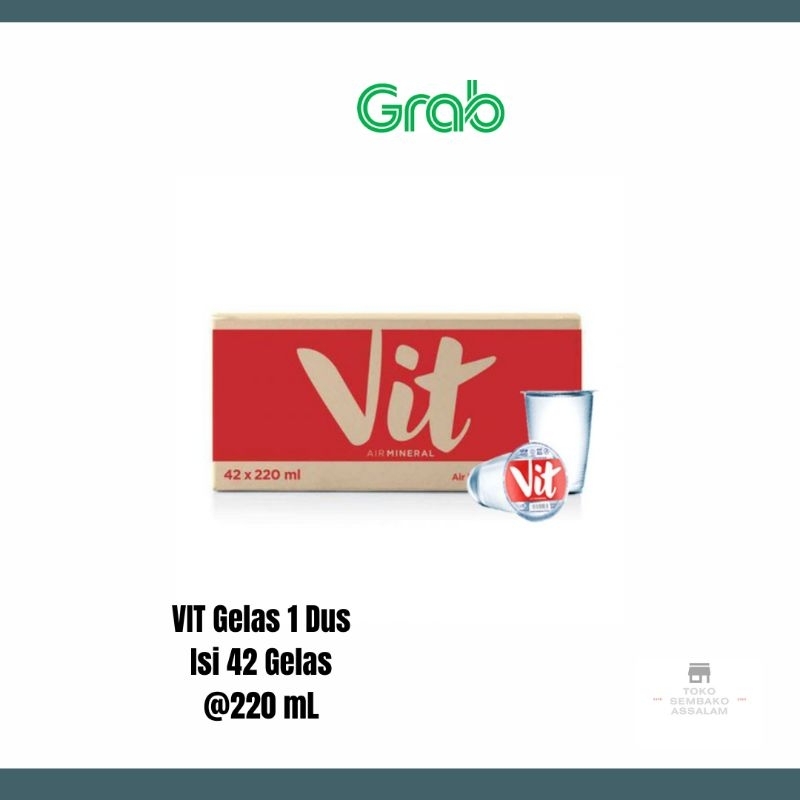 Jual Vit gelas 1 karton / Vit gelas karton / Vit gelas 1 dus / Vit gelas 220 ml 1 dus / Vit air ...