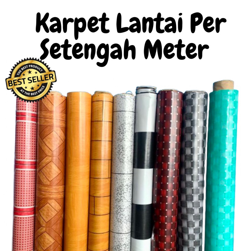 Jual Karpet Lantai Meteran Per 50cm Vinyl Alas Taplak Meja Plastik ...