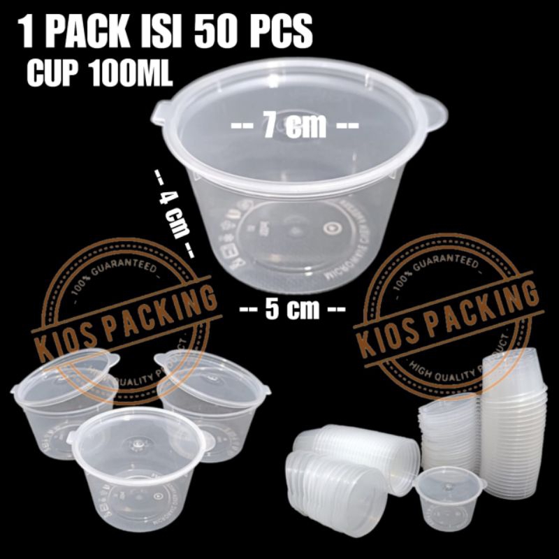Jual Thinwall Cup Merpati Puding 100ml Isi 50pcs / Cup Sambel 100ml ...