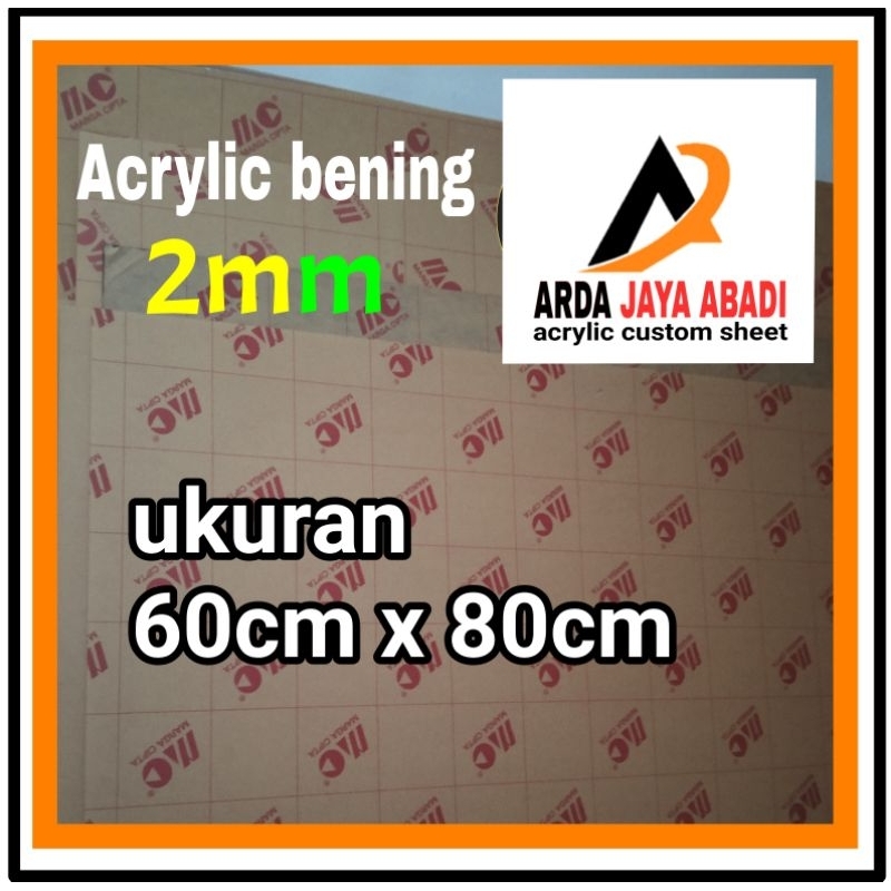 Jual Akrilik 2mm bening ukuran 60 x 80 lembaran akrilik murah mika lembaran Acrylic clear marga ...