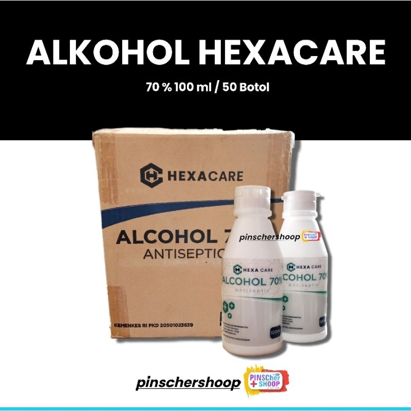 Jual Alkohol 70 % Antiseptik 100 Ml Hexacare / Karton (50 btl) | Shopee ...