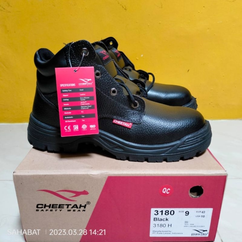 Jual Sepatu Safety Cheetah 3180 H | Shopee Indonesia