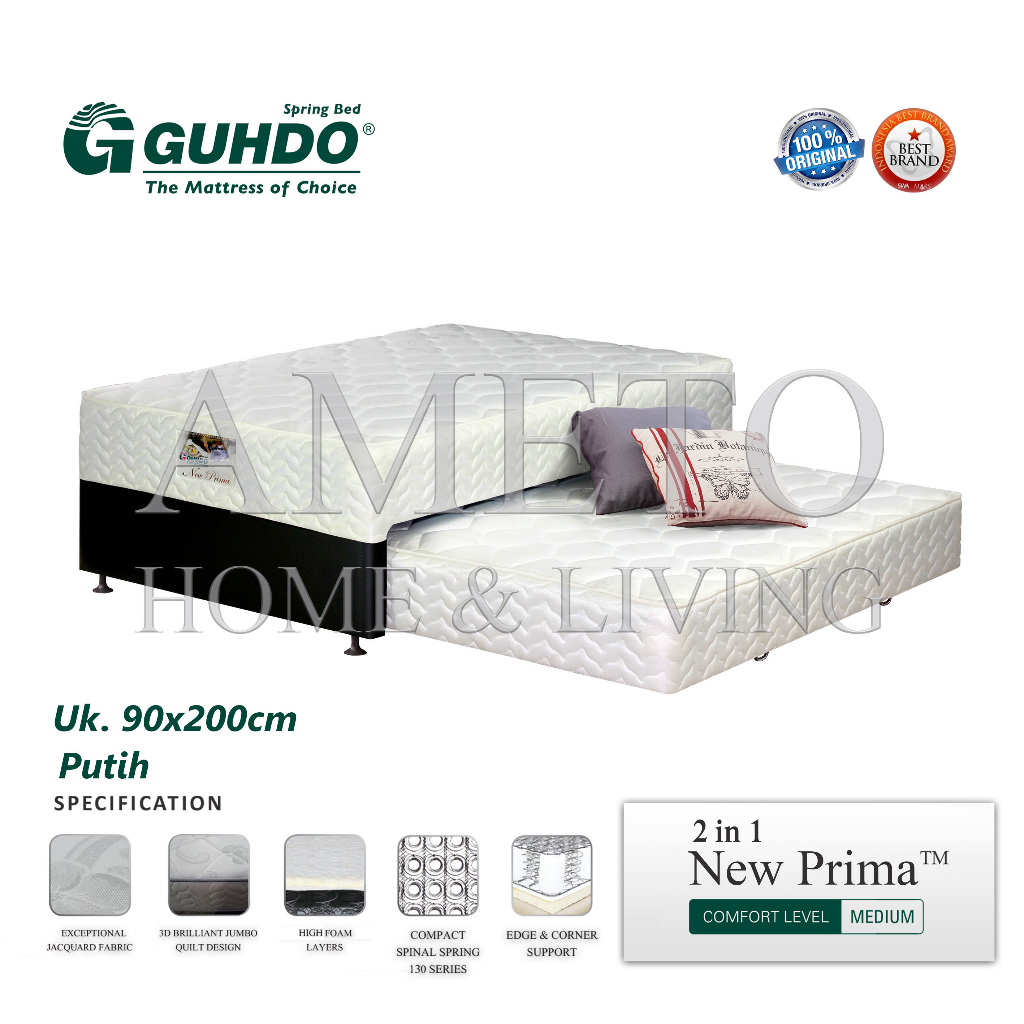 Jual Guhdo Springbed 2 in 1 New Prima 90x200 (TANPA SANDARAN) | Shopee Indonesia