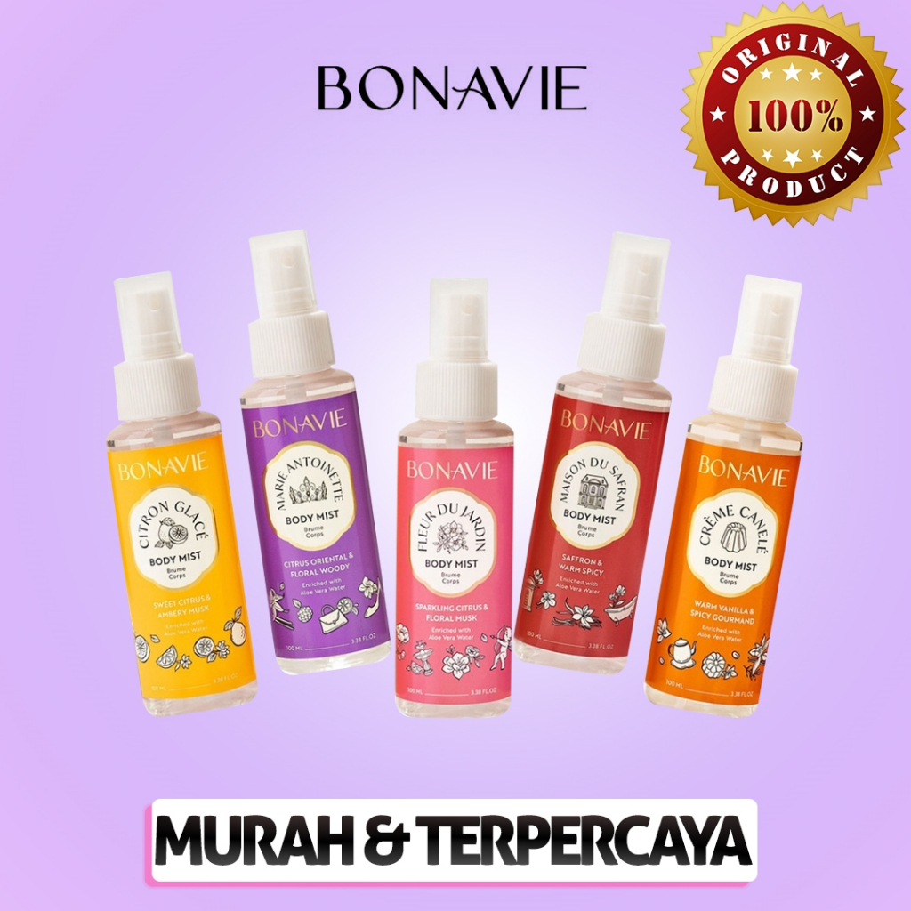 Jual Bonavie Body Mist Creme Canele 100ml Series ( Ready 5 Varian Aroma ...