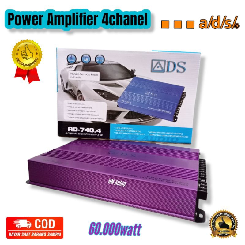 Jual Power Mobil ADS AD 740.4 4chanel high power amplifier | Shopee Indonesia
