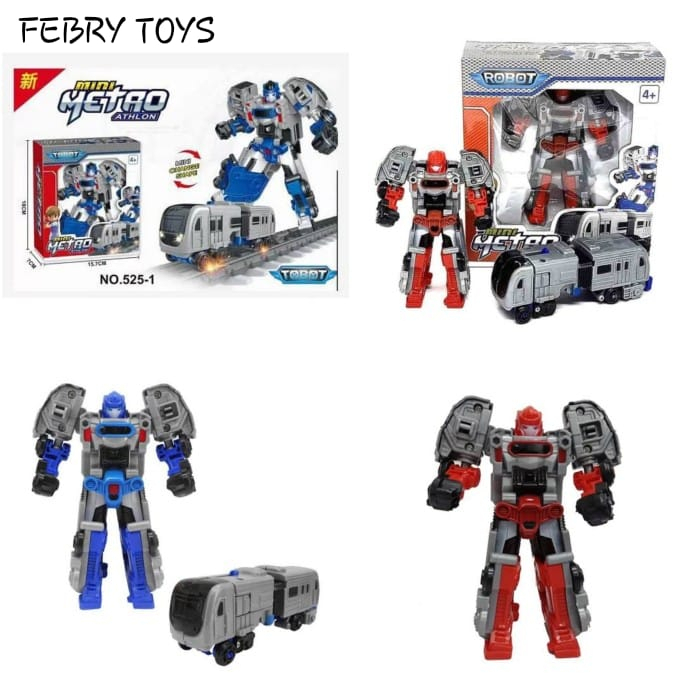 Jual 1 Set Mainan Robot Bisa Berubah Jadi kereta - Tobot Mini Metro ...
