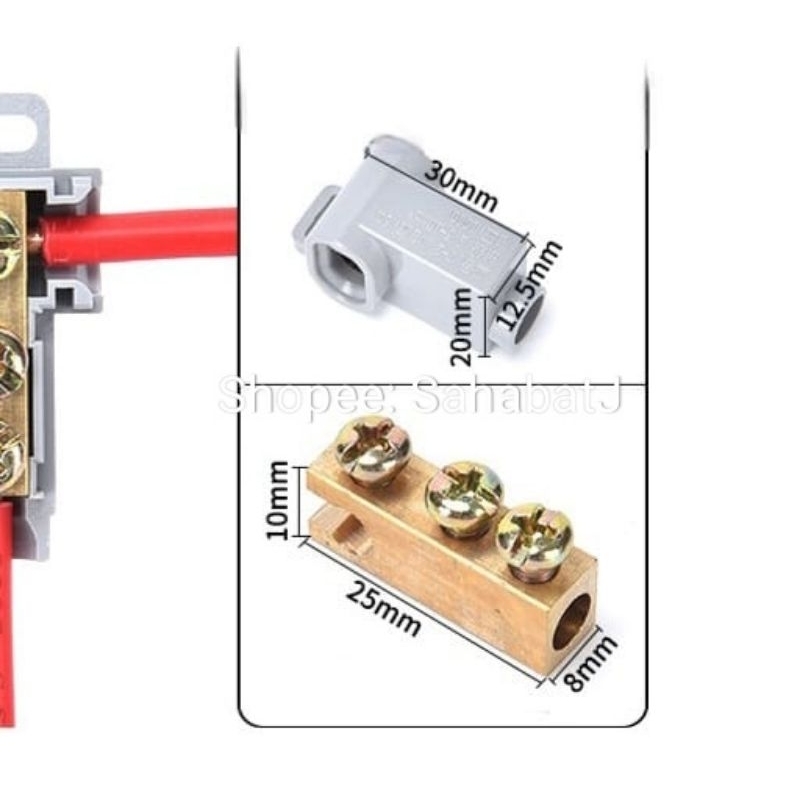 Jual Terminal Block Blok T Konektor Kabel Sambungan Kabel Model T 1 ...