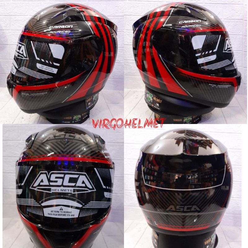 Jual HELM FULLFACE ASCA RV 1 CARLOS CARBONE | Shopee Indonesia