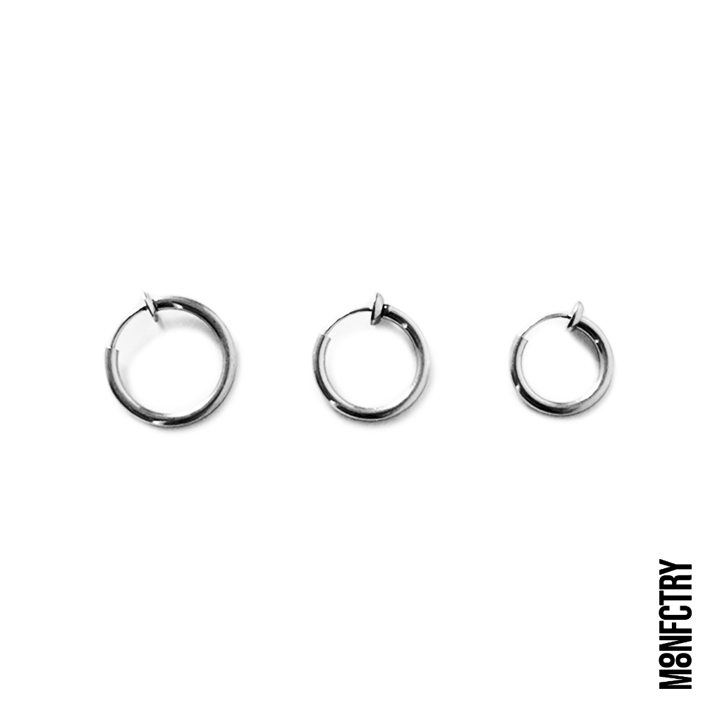 Jual Anting Jepit Hoop Silver (10mm, 12mm & 14mm) / Basic Clip Earring ...