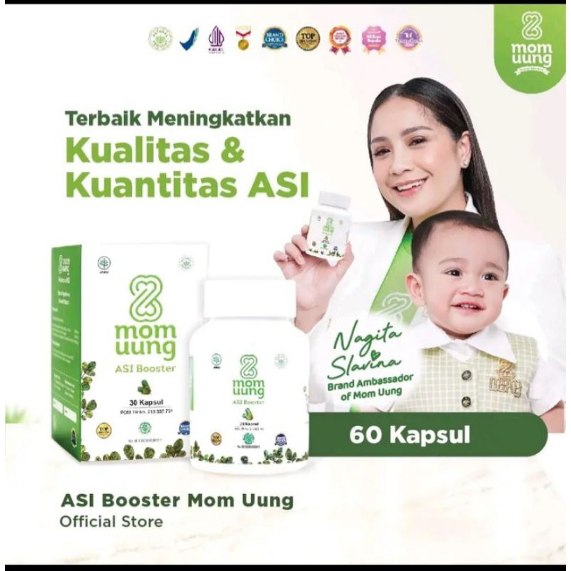 Jual Mom Uung Asi booster 60 kapsul natural pelancar asi | Shopee Indonesia