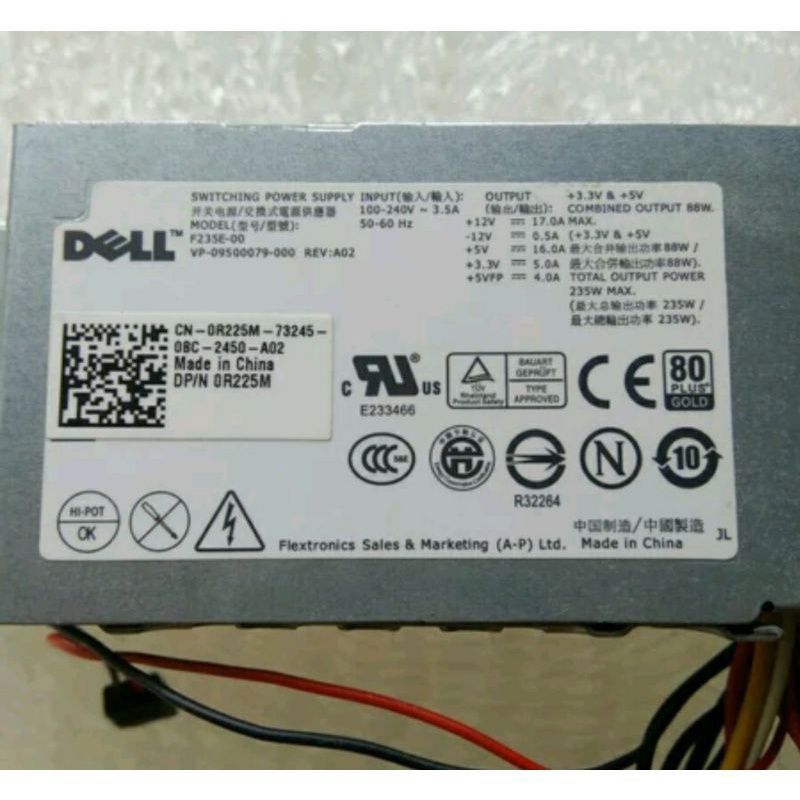 Jual Power Supply / PSU PC built up Dell Optiplex 980 SFF small form ...