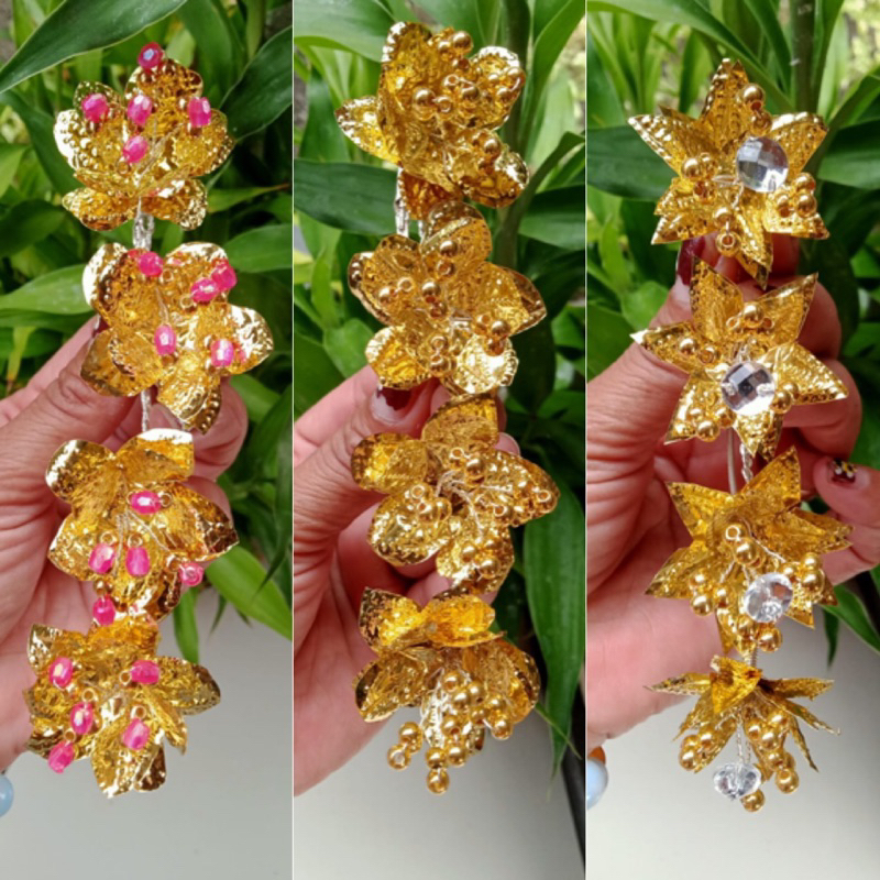 Jual HIASAN RAMBUT BUNGA SEMANGGI BALI EMAS | Shopee Indonesia