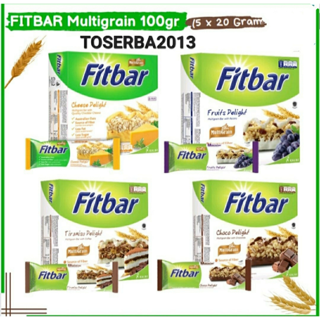 Jual FITBAR DELICIOUS MULTIGRAIN BAR [5x22gr] | Shopee Indonesia
