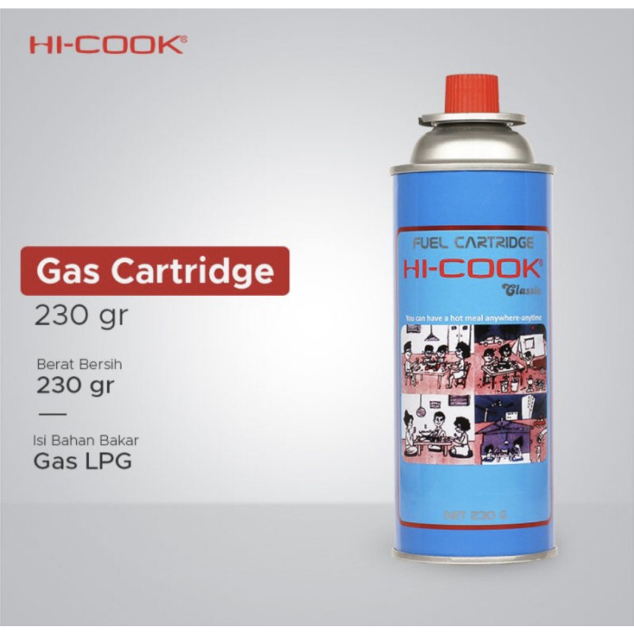 Jual HI-COOK PORTABLE GAS TABUNG KALENG CARTRIDGE BUTANE LPG | Shopee Indonesia