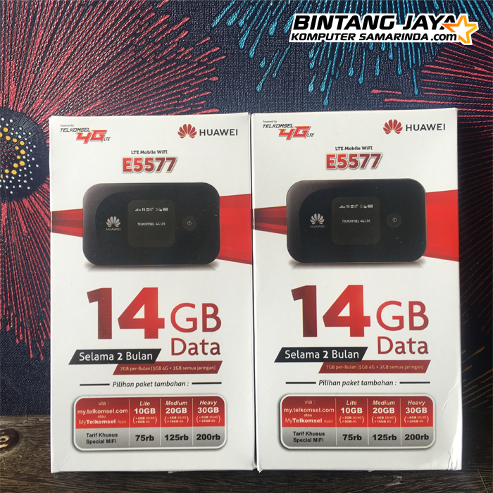 Jual Modem Wifi 4G LTE Huawei E5577 + Paket Telkomsel 14GB | Shopee ...