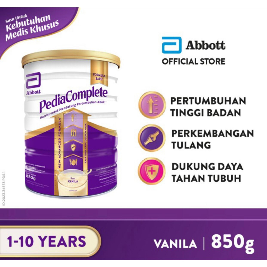 Jual PediaComplete Vanilla 850 gram (1-10 tahun) - Susu Pertumbuhan Anak | Shopee Indonesia