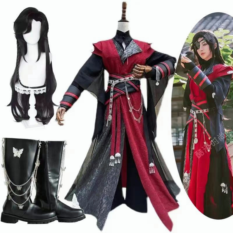 Jual Anime Heaven Official's Bless Huacheng Cos Suits Blakc and Red ...