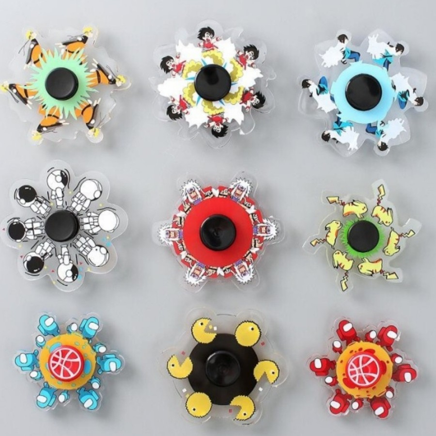 Jual FIDGET SPINNER GYRO 3D MODEL KARTUN KARAKTER PENGHILANG STRESS ...