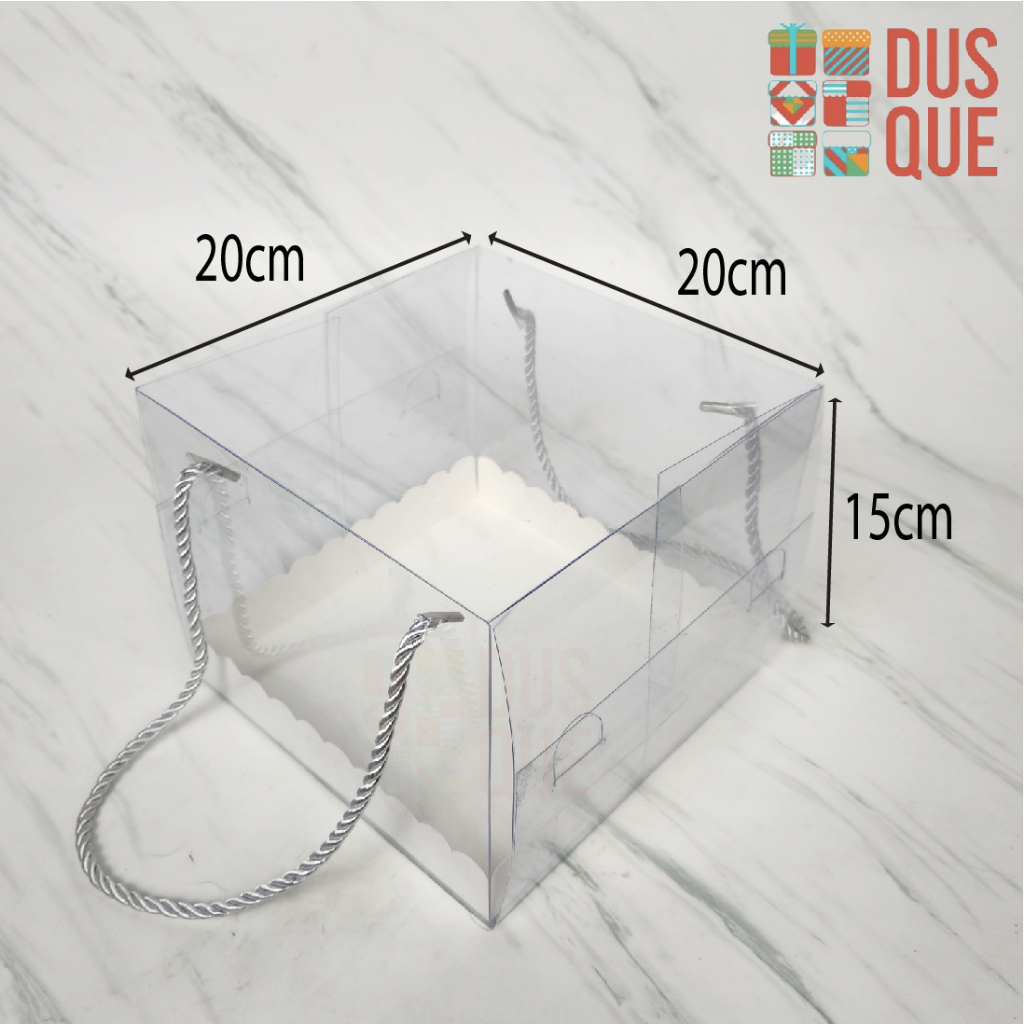 Jual (1 PCS) MIKA FUJI BOX TRANSPARAN 20x20x15CM/ MIKA FUJI TENTENG ...