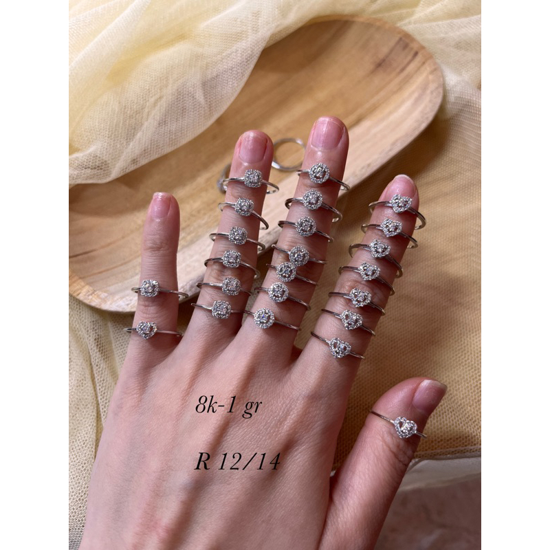 Jual Cincin mata mata bulat love mas putih | Shopee Indonesia