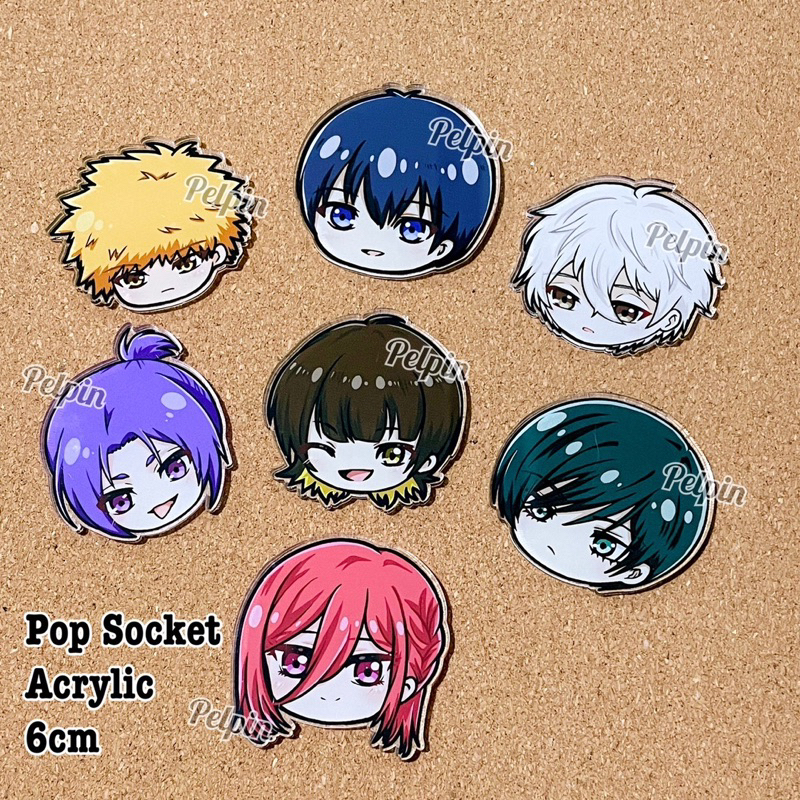 Jual pop socket blue lock pop socket anime iring popscoket akrilik ...