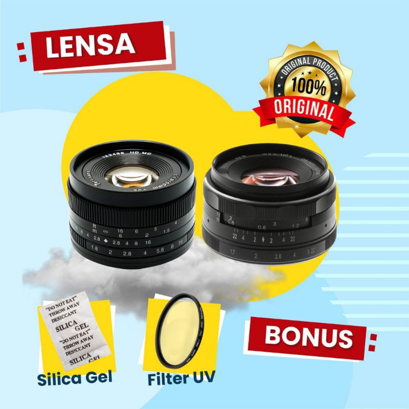 Jual LENSA MANUAL MEIKE / 7 ARTISAN LENSA FIX FOR SONY/CANON/FUJIFILM Manual Kondisi Normal ...