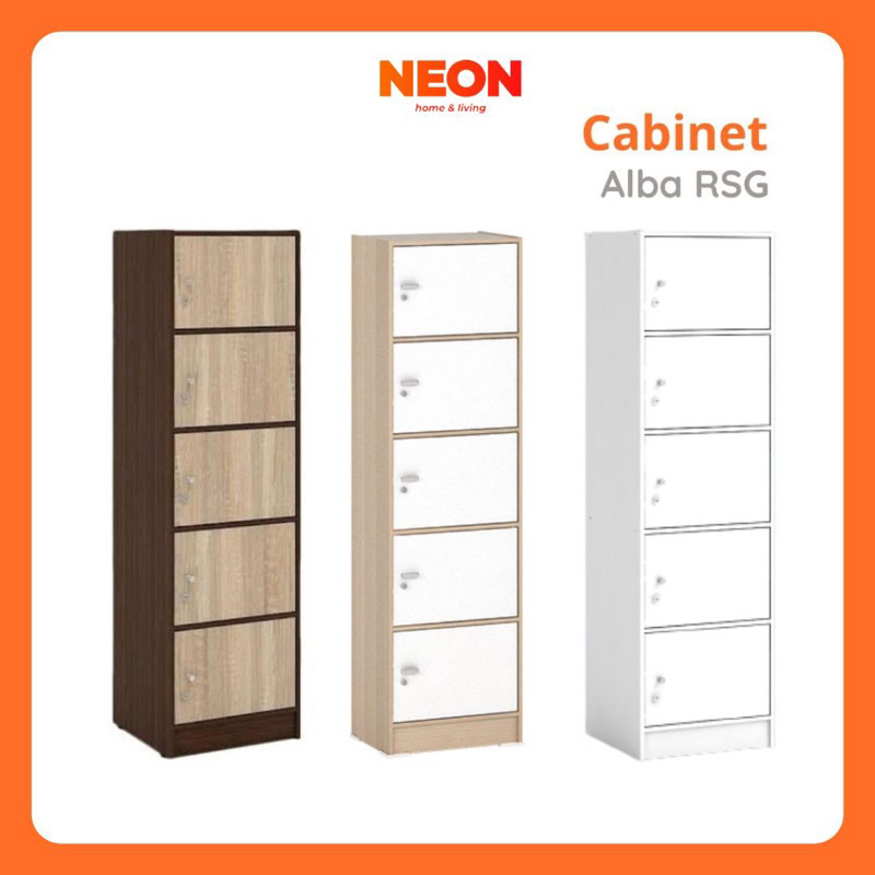 Jual NEON Cabinet Alba RSG | Rak Minimalis Serbaguna | Rak Buku | Rak 5 ...
