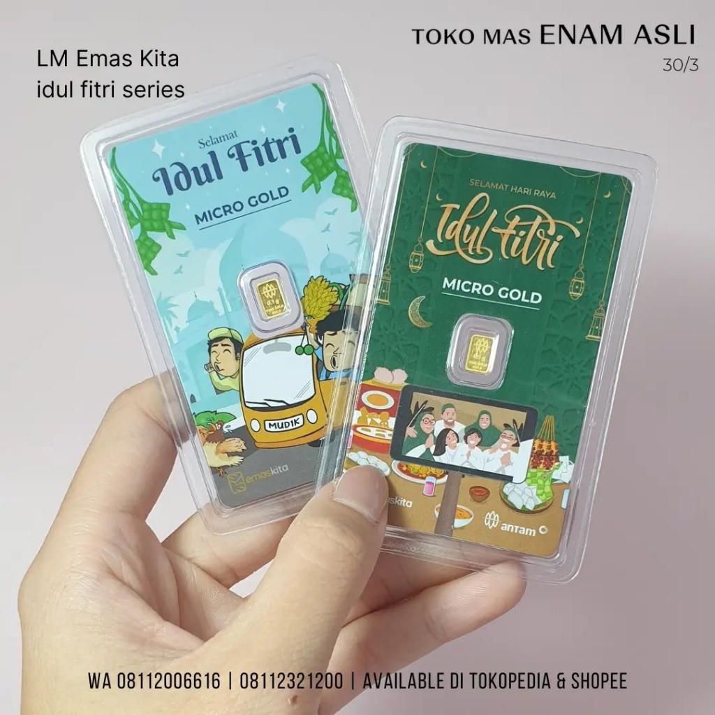 Jual LM HA x Antam Mini Gold 0.1gr Idul Fitri Series Toko Mas 6 Asli ...