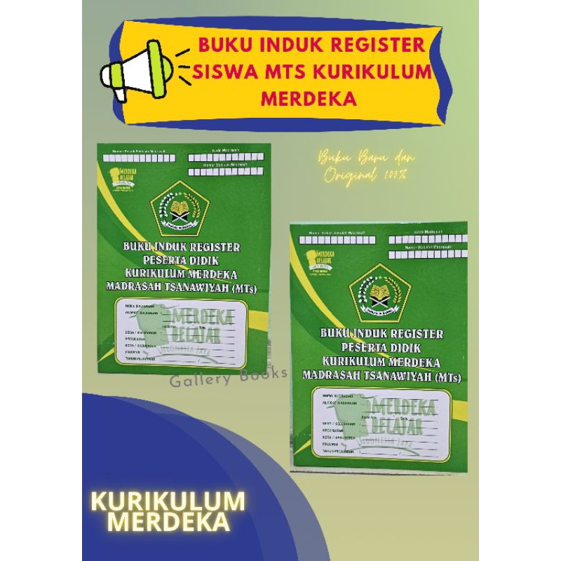 Jual BUKU INDUK REGISTER SISWA MTs KURIKULUM MERDEKA EDISI REVISI ...