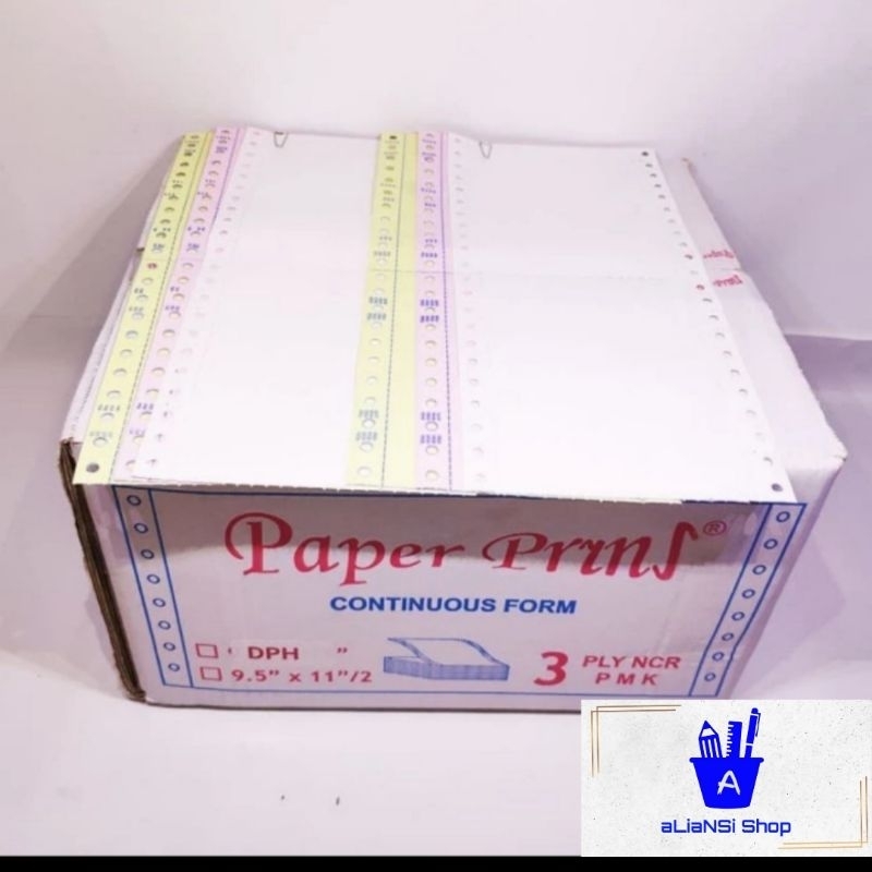 Jual Continuous Form 9,5"/2 x 11"/2 (3 PLY) bagi 4 - merk PAPERPRYNS ...