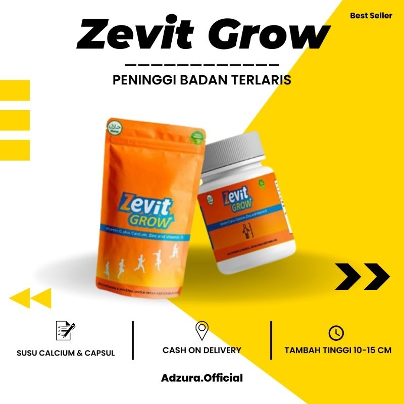 Jual (PROMO) ZEVIT GROW - PENINGGI BADAN / SUPLEMEN PENINGGI BADAN ...