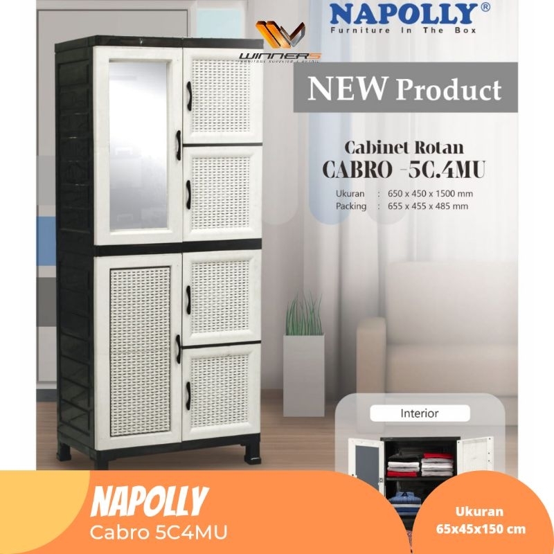 Jual Napolly Lemari Pakaian Cabro 5C4MU | Shopee Indonesia