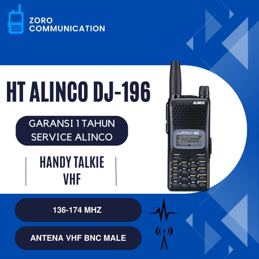 Jual HT Alinco DJ-196 VHF Ori Garansi Resmi Alinco DJ196 DJ 196 ...