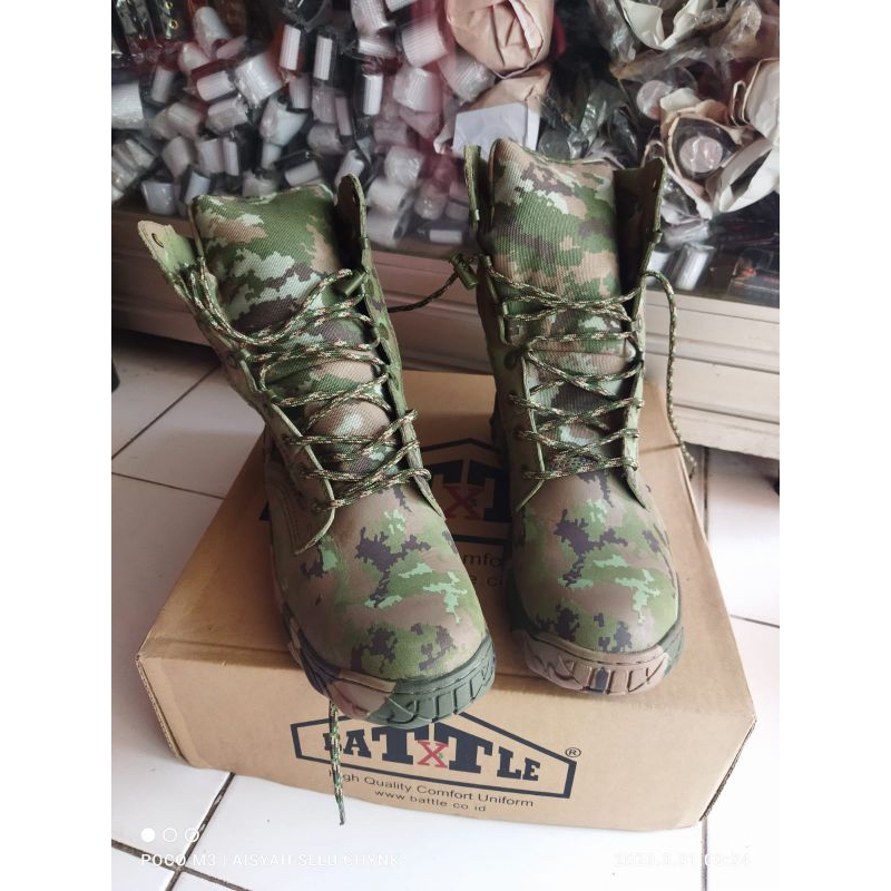 Jual ORIGINAL SEPATU PDL KOSTRAD BATTLE/ SEPATU LORENG TNI ORIGINAL ...