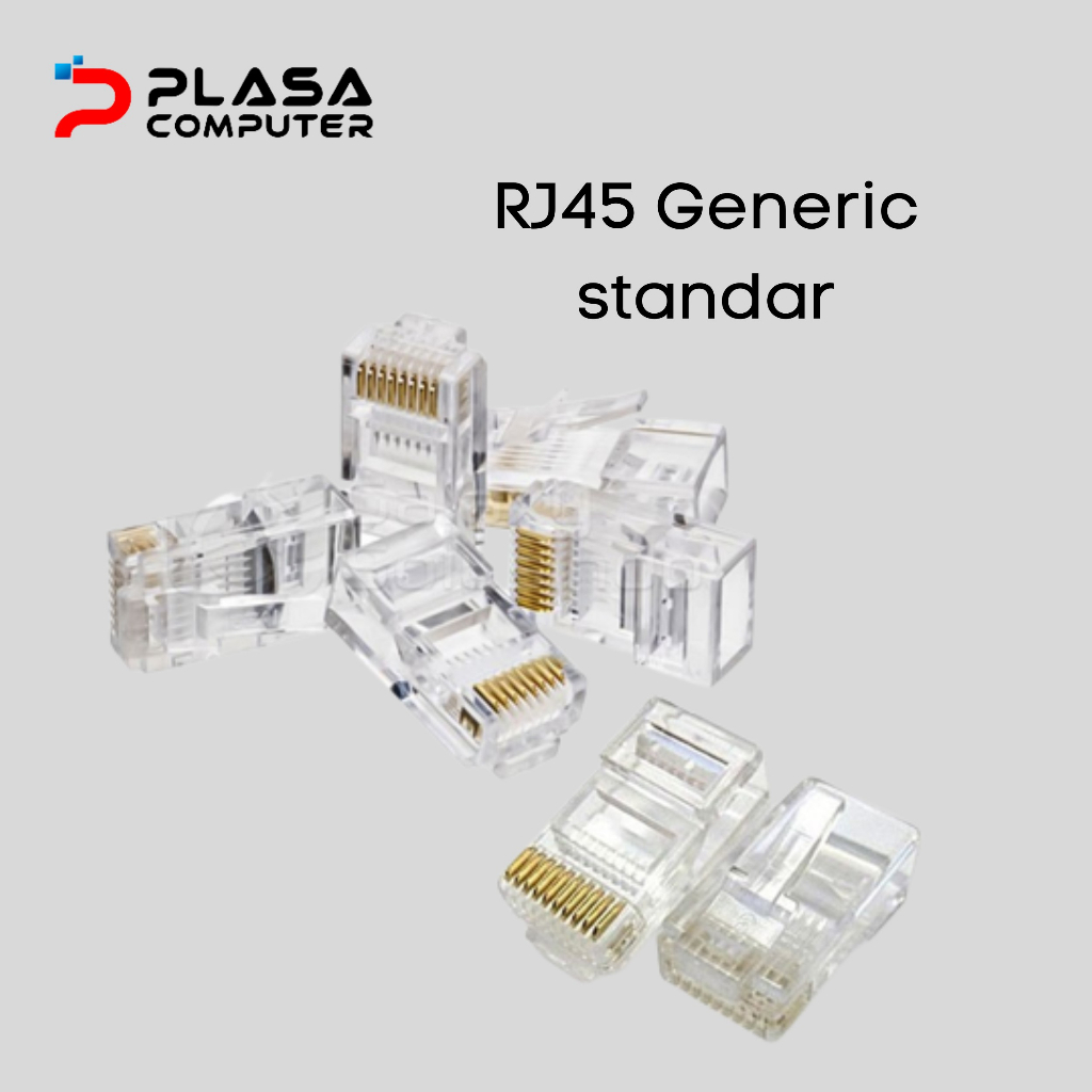 Jual Jack Konektor RJ45 Generic Connector Kabel LAN STP UTP Cat5e RJ 45 ...