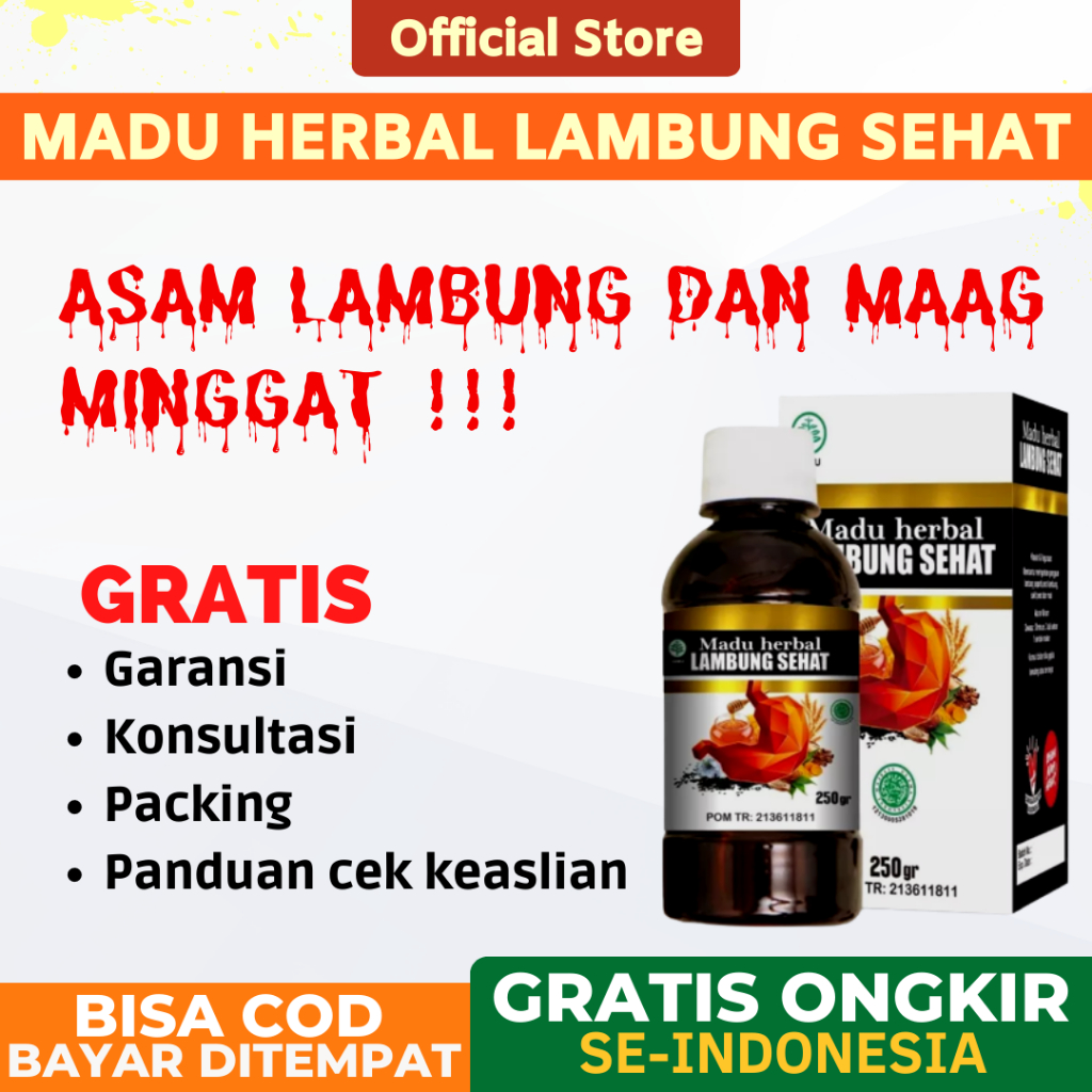 Jual Sirup Asam Lambung dan Magh Madu Herbal Lambung Sehat ASli Syrup ...