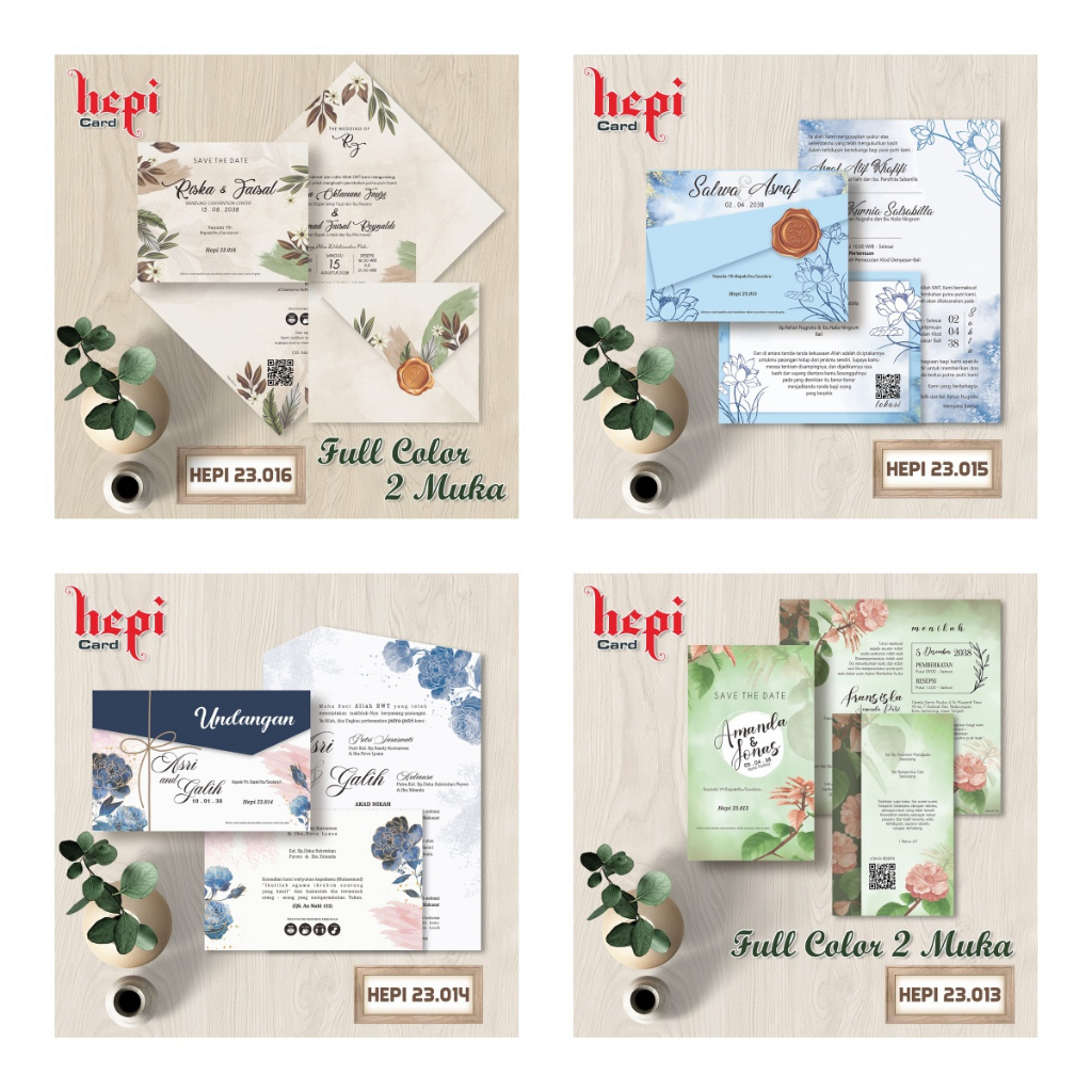 Jual Undangan Pernikahan Murah Seri Hepi | Shopee Indonesia