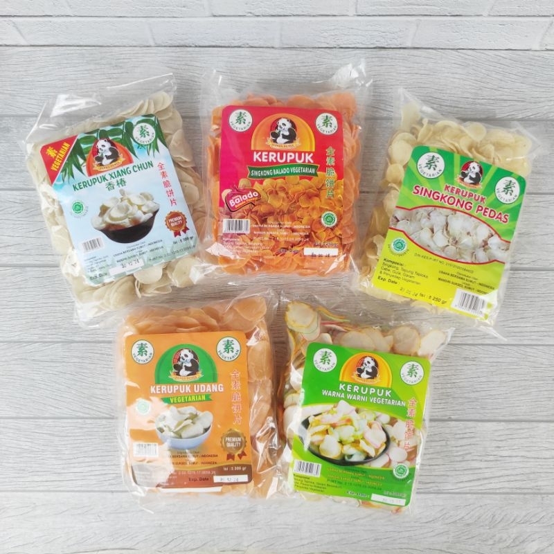 Jual Panda Dunia Kerupuk Singkong Wana Warni Udang Vegetarian Vegan ...