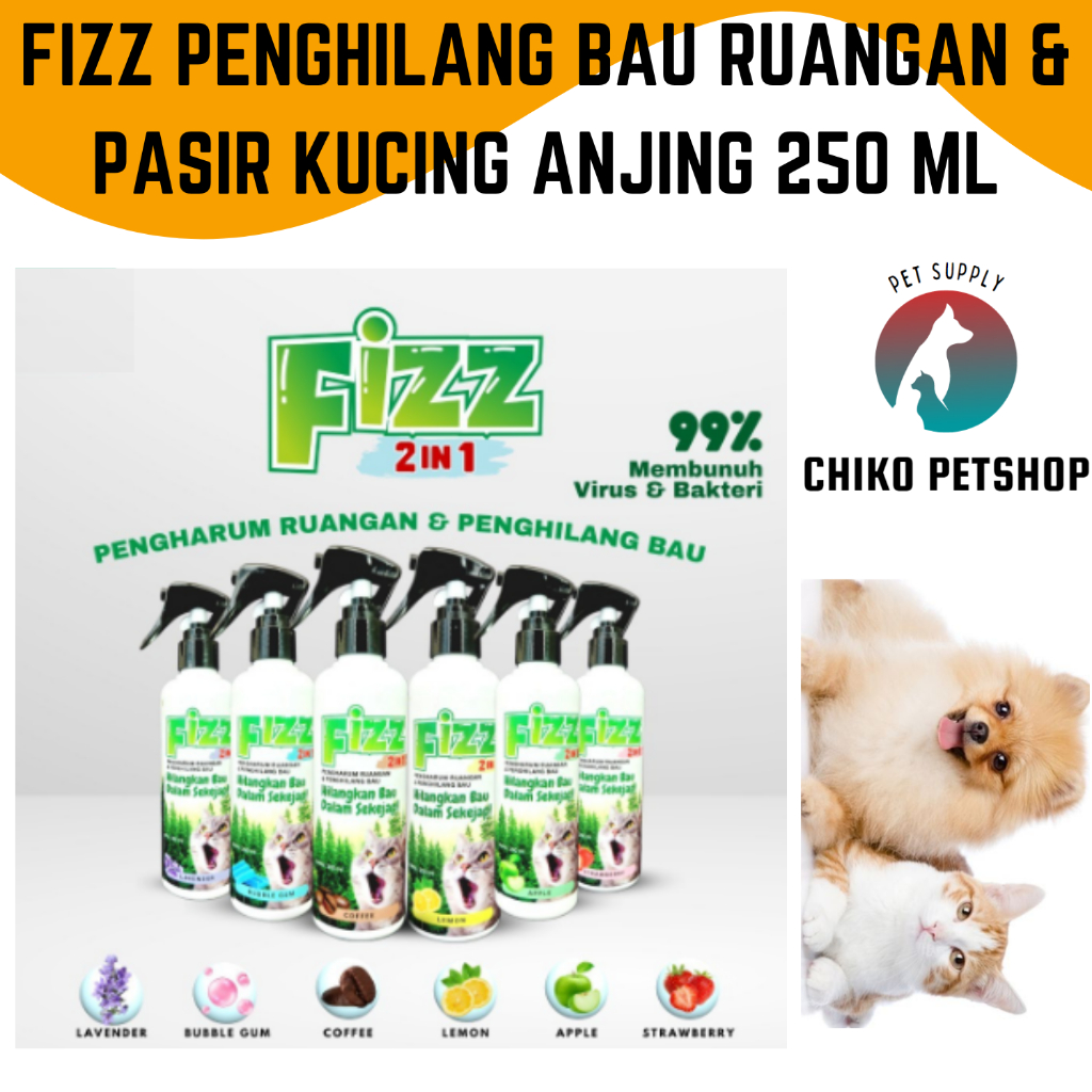 Jual FIZZ Spray Pengharum Ruangan dan Penghilang bau 250 ml | Shopee ...