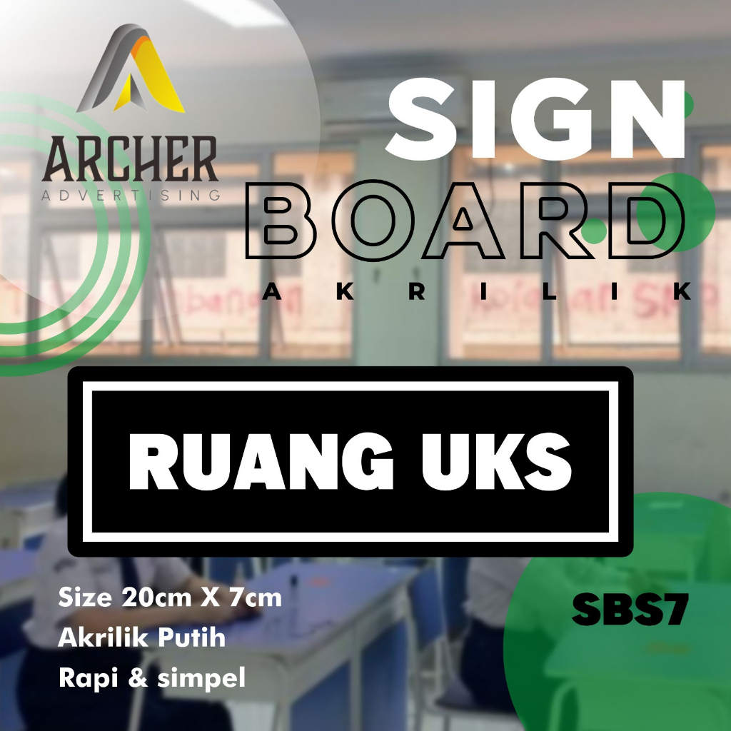 Jual SIGN BOARD AKRILIK PENUNJUK RUANGAN | RUANG UKS | Shopee Indonesia