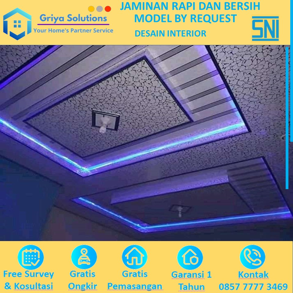 Jual Plafon PVC+Material Plafon PVC Terpasang Minimalis Modern Mewah 8 ...