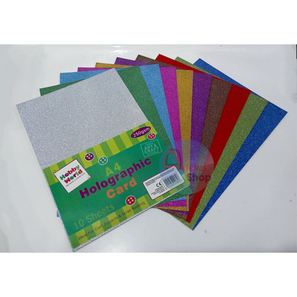 Jual Kertas Glitter / Kilap Warna Mix A4 250 gsm Isi 10 Lembar | Shopee ...