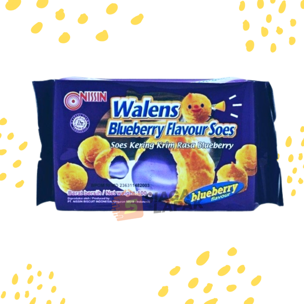 Jual Walens Sus Bluberry Nissin Soes Kering Bulberi 100gr | Shopee ...