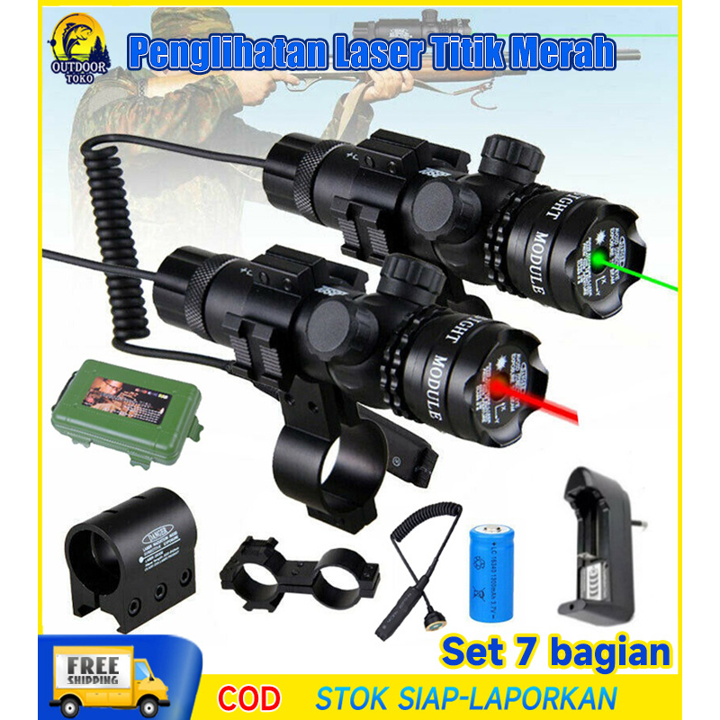 Jual Taktis Laser scope Pointer Mount Green Red Dot Laser Sight Senapan ...