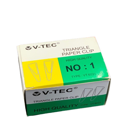 Jual TBMO PAPER CLIP TRIANGLE NO.1 V-TEC VT-6031 / PENJEPIT KERTAS ...